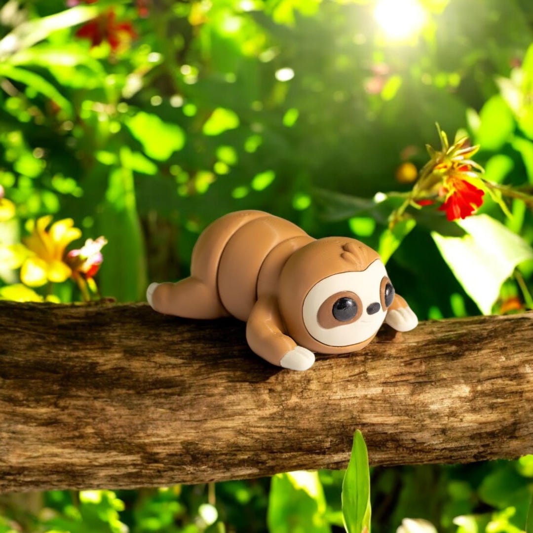 Baby Sloth Articulated Toy 3D Printed Toy Figur Fidget Toy for Autism ...