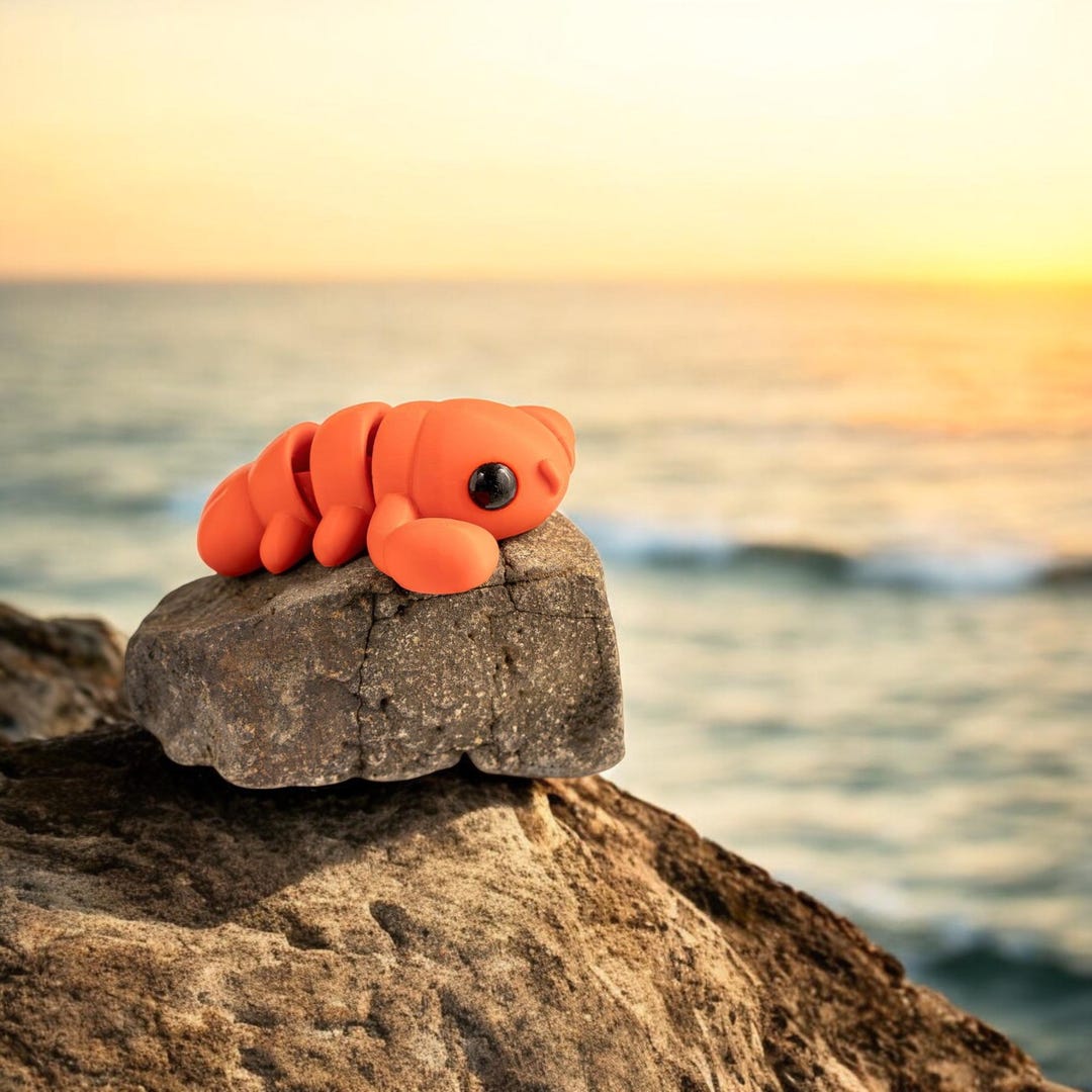 Baby Lobster Articulated Toy 3D Printed Toy Figur Fidget Toy for Autism ...
