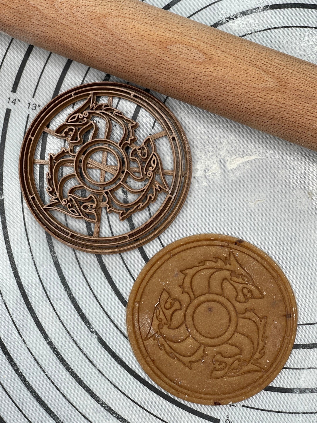 Red Wolf Fenrir Viking Shield Cookie Cutter & Mold 4” Inches Produced ...