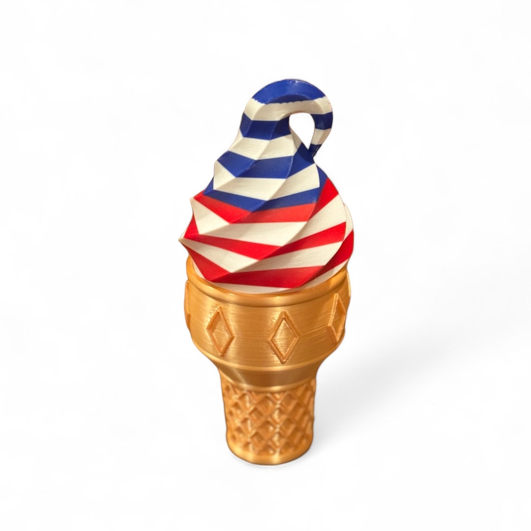 LIMITED EDITION 3D Printed “patriot ” Ice Cream Cone Box Produced by 3D ...