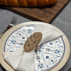 Challah Napkin Ring Hand Painted Home Table Decoration Jewish Hebrew ...