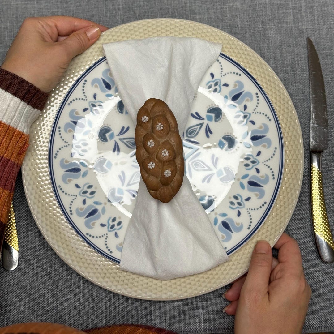 Challah Napkin Ring Hand Painted Home Table Decoration Jewish Hebrew ...