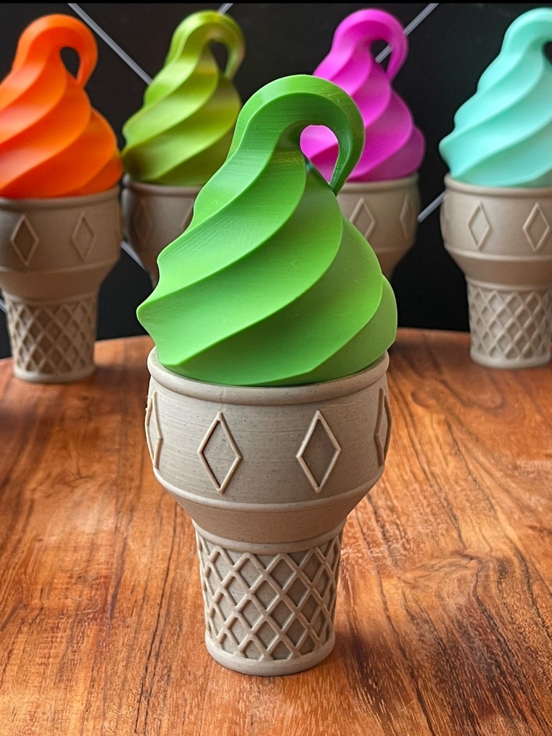 3D Printed “pistachio ” Ice Cream Cone Box Produced by 3D Kitchen Art ...