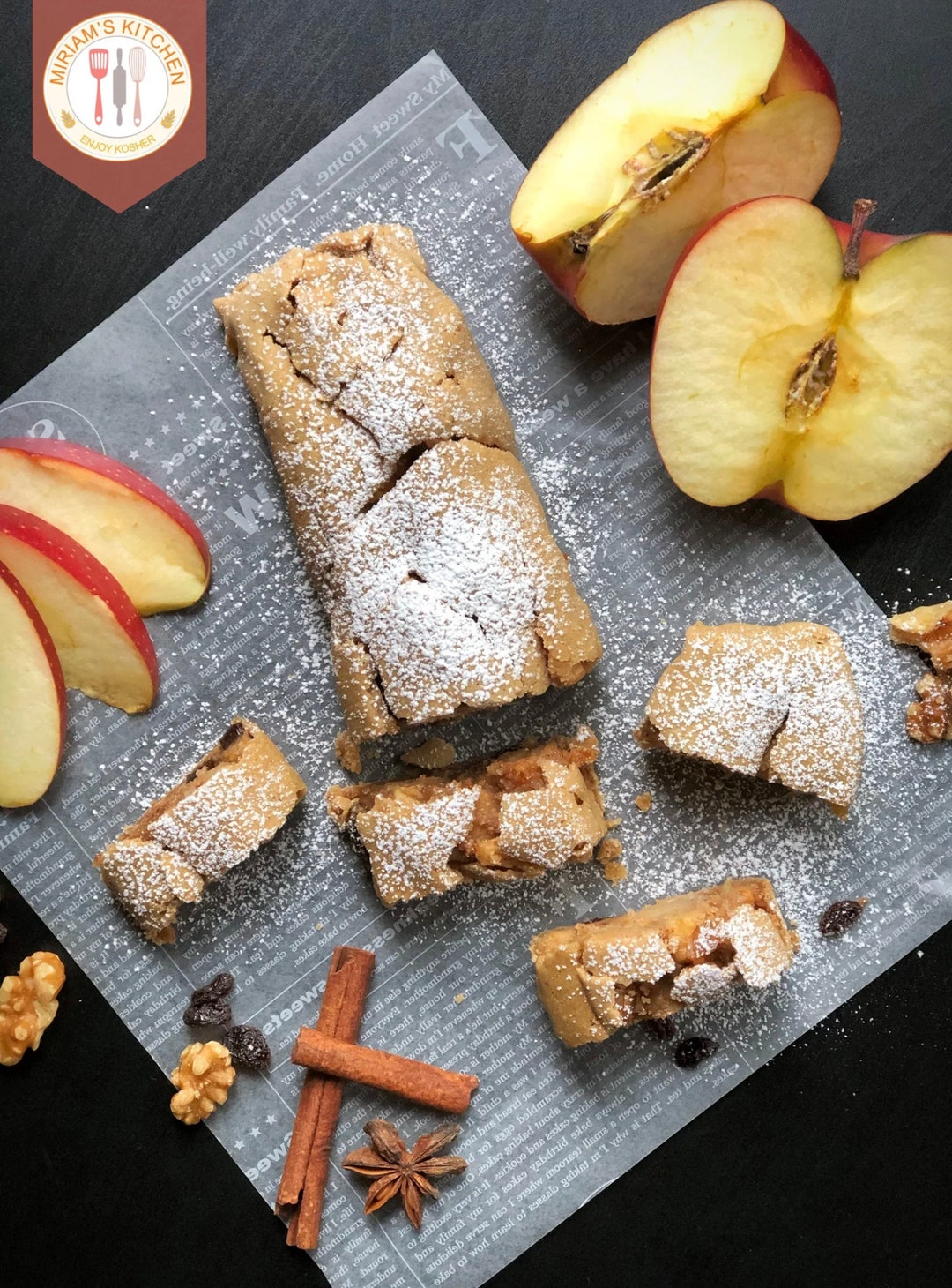 Charoset Strudel Recipe Kosher/pareve for Passover Created by Miriam's Kitchen - Etsy