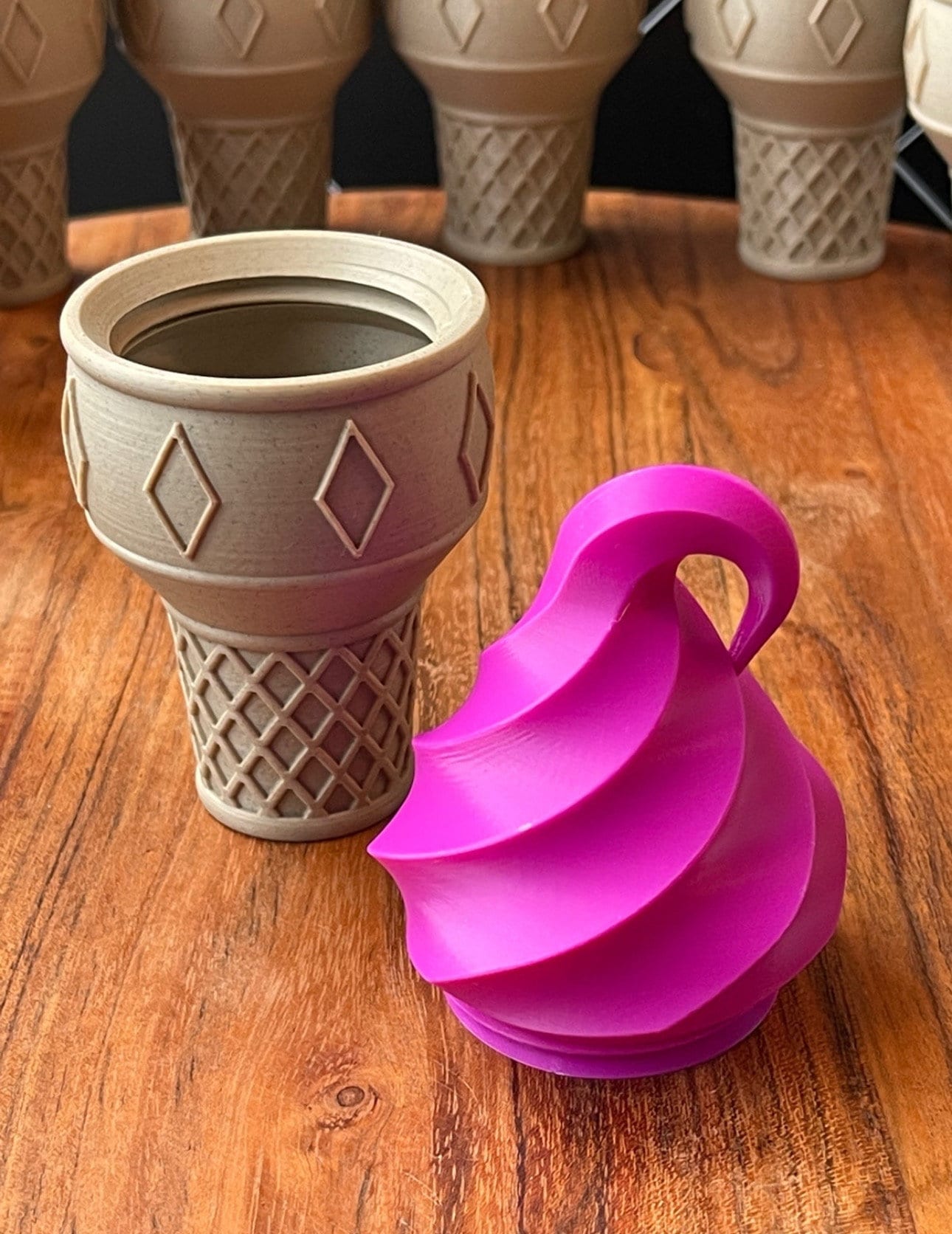 3D Printed “wild Berries ” Ice Cream Cone Box Produced by 3D Kitchen ...