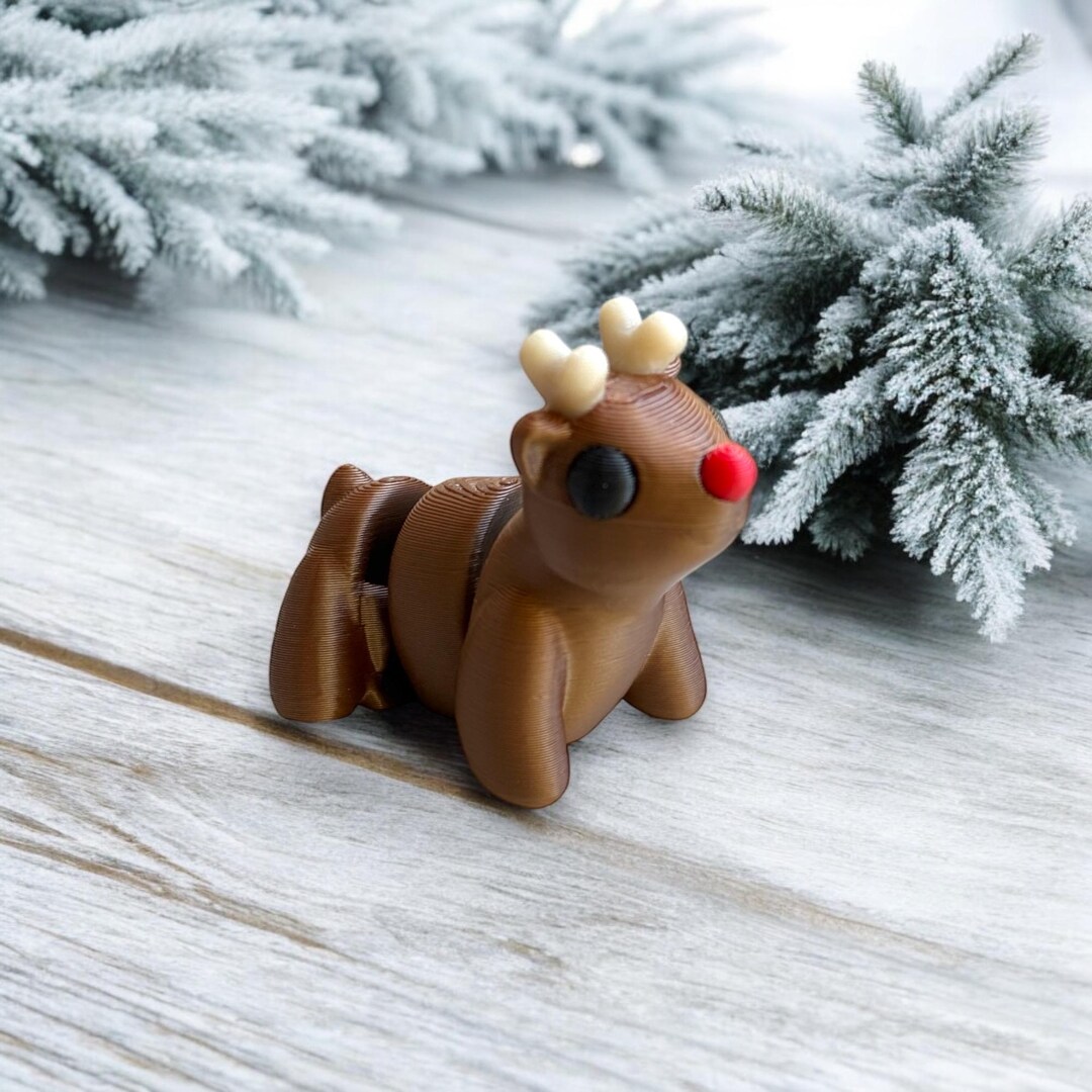 Baby Reindeer Articulated 3D Printed Fidget Toy - Etsy