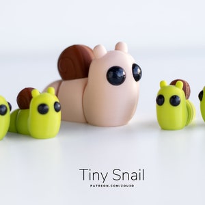 Tiny Snail Articulated 3D Printed Fidget Toy - Etsy