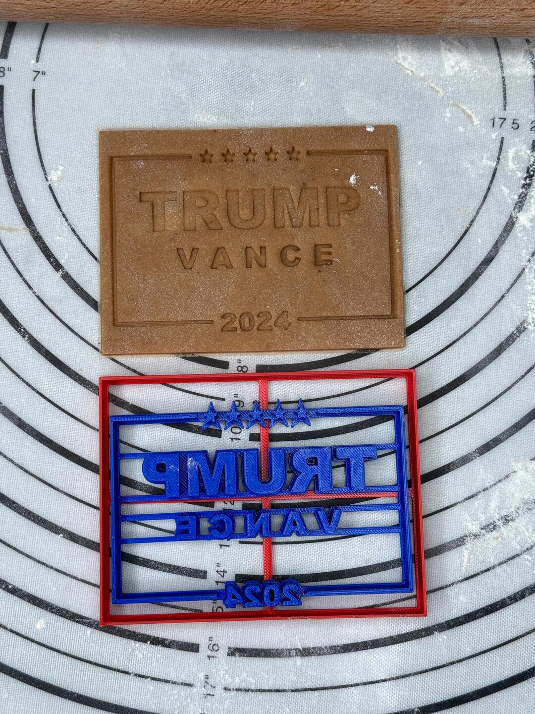 Trump Vance 2024 Cookie Cutter & Mold Produced by 3D Kitchen Art (2 ...