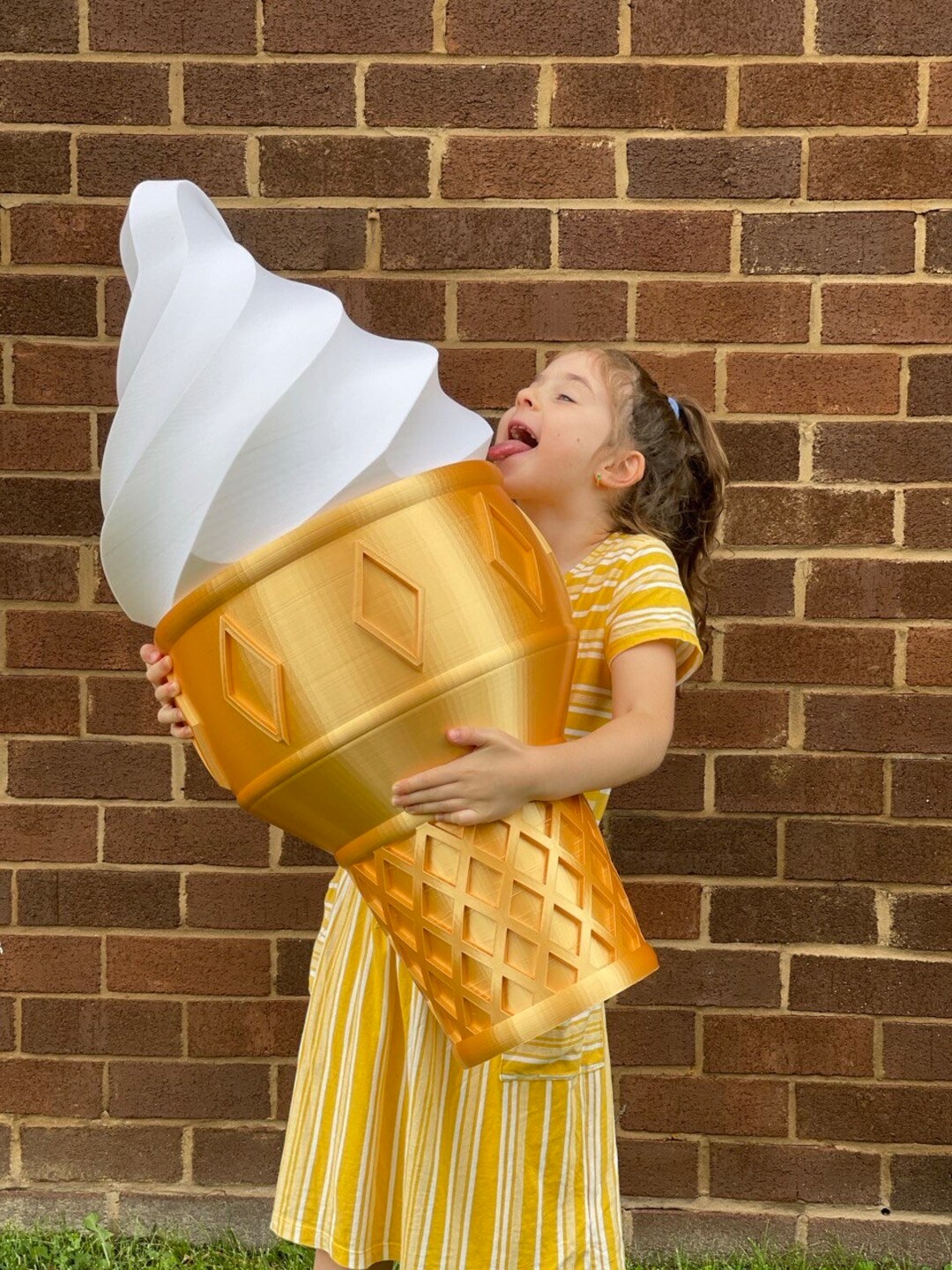 GIANT Golden “vanilla ” Ice Cream Cone Box Produced by 3D Kitchen Art ...
