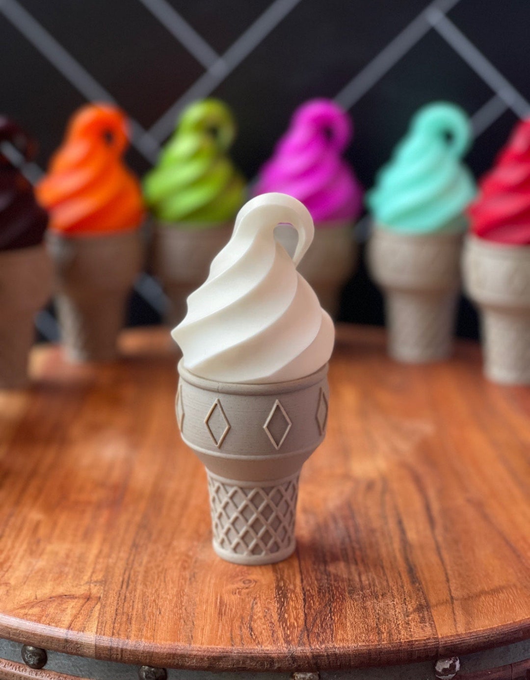3D Printed “vanilla ” Ice Cream Cone Box Produced by 3D Kitchen Art - Etsy
