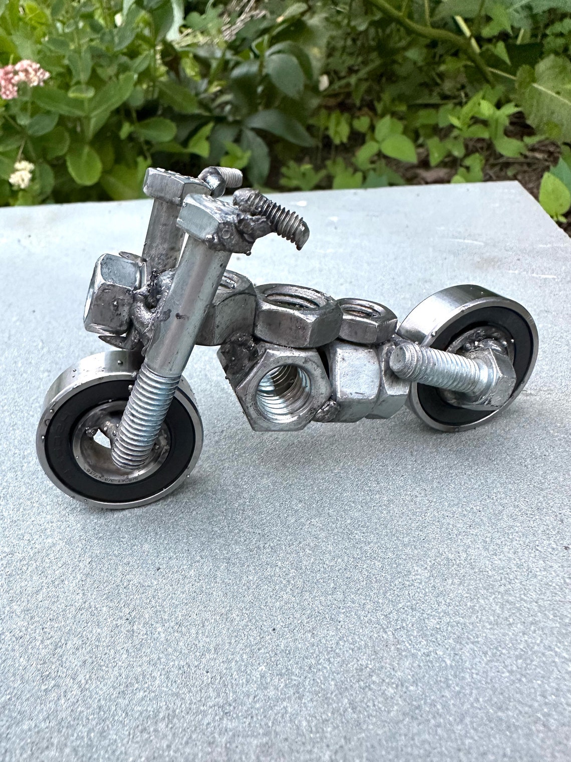 Welded Motorcycle Art Piece - Etsy