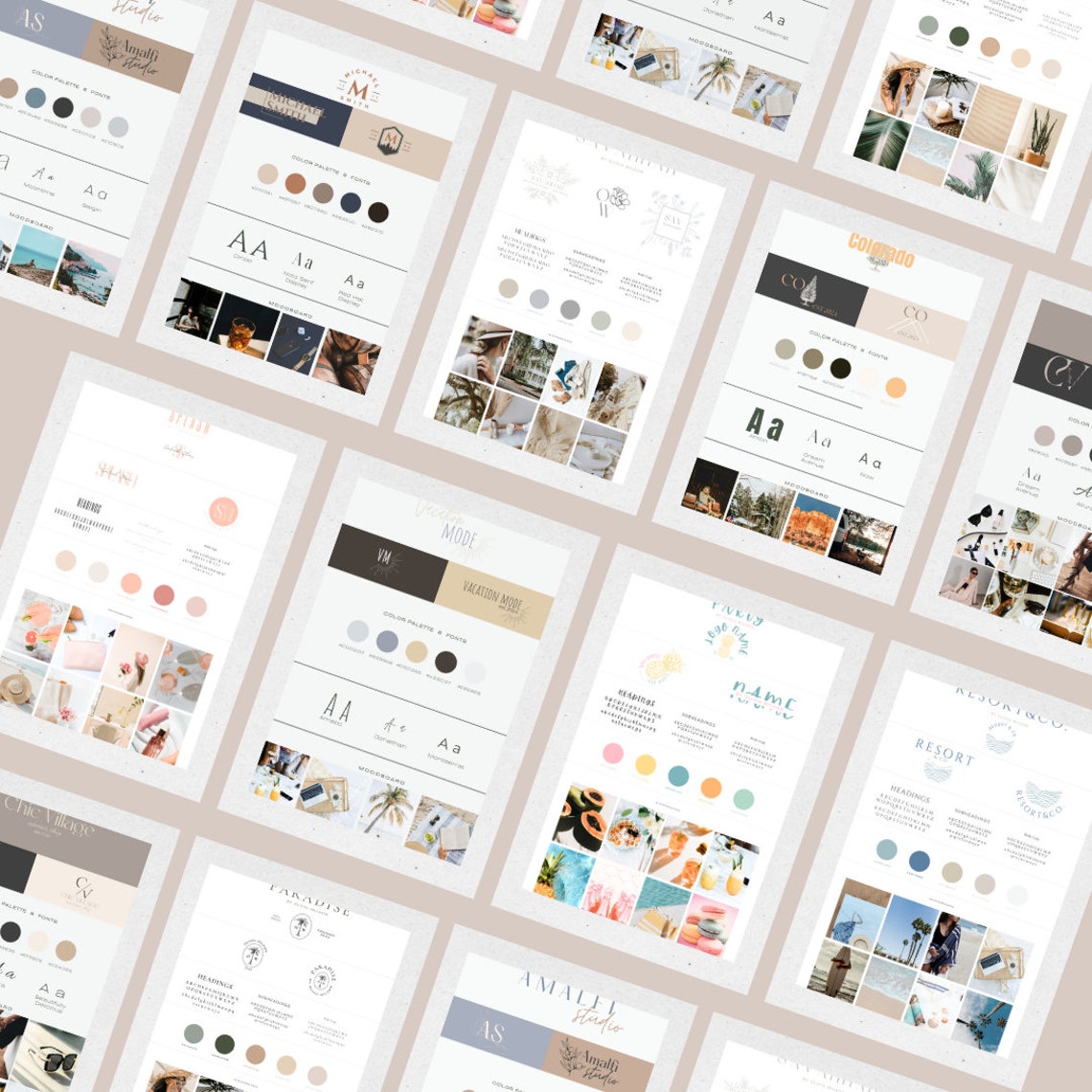 Branding Kit, Branding Board, Mood Board, Color Palate, Design Board ...