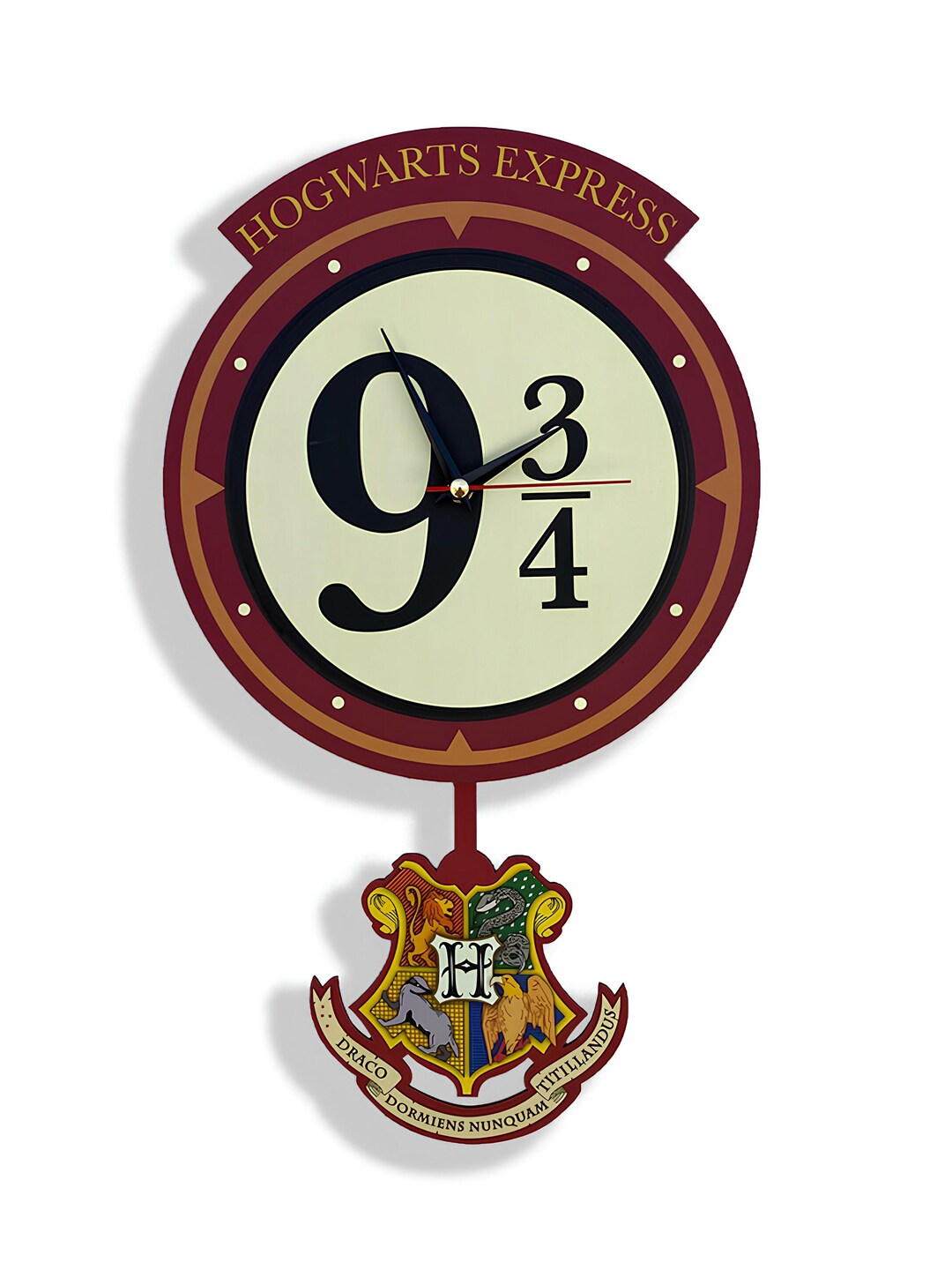 Hogwarts Express Pendulum Wall Clock II, Platform 9 3/4 Sign, Harry ...