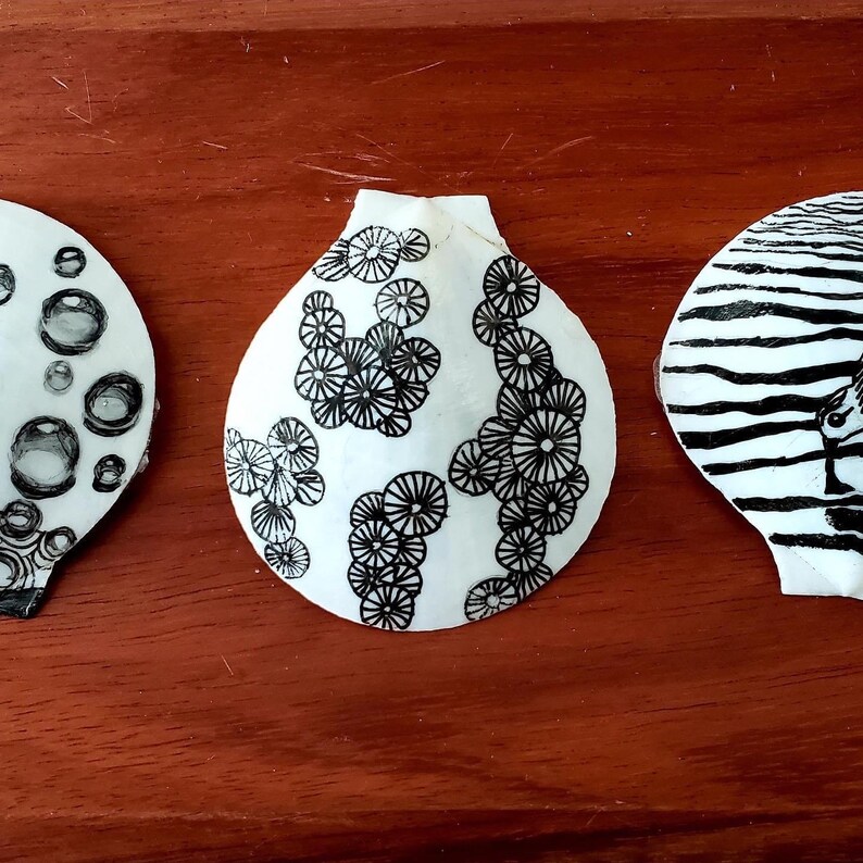 Handpainted Real Seashells - Etsy