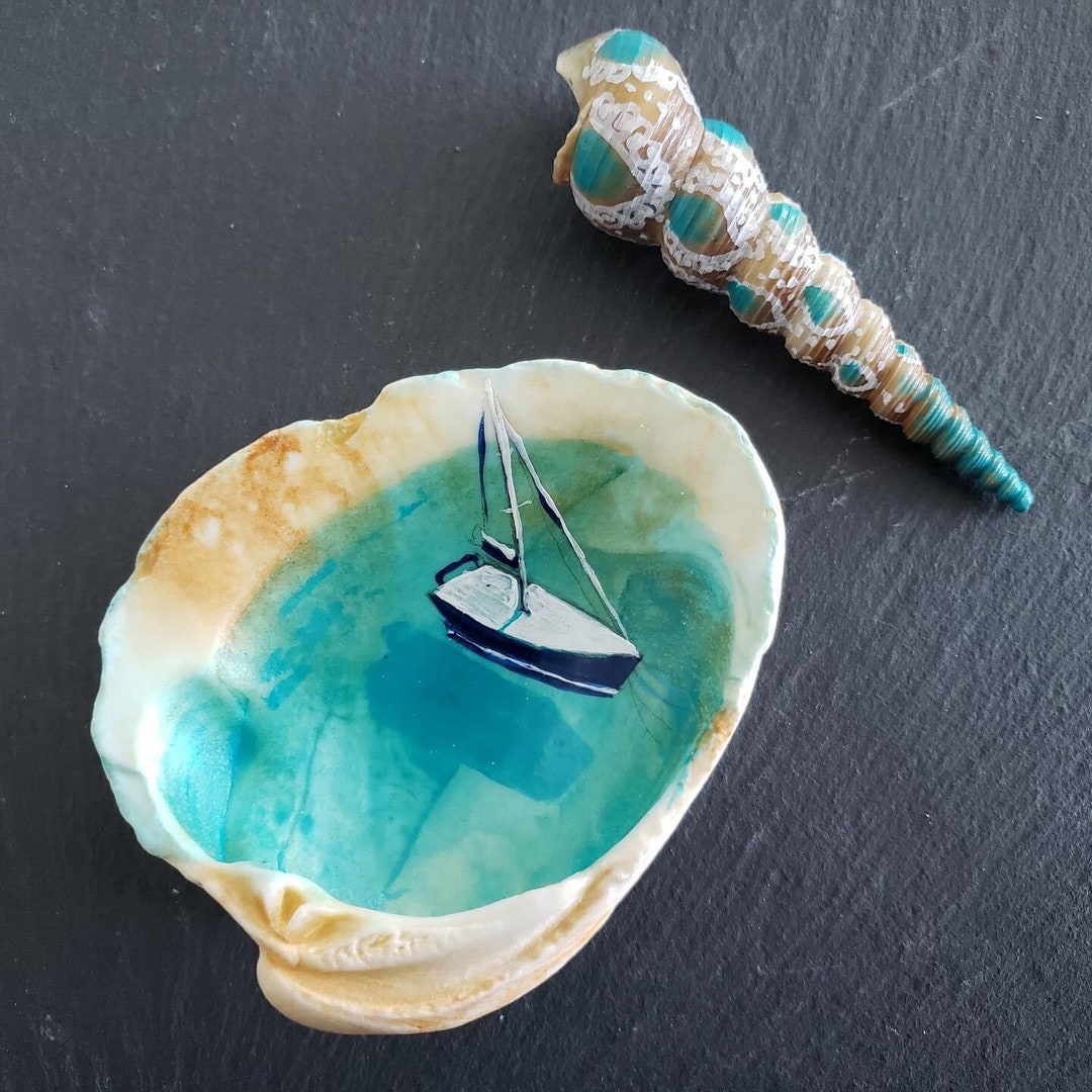 Handpainted Real Seashells - Etsy