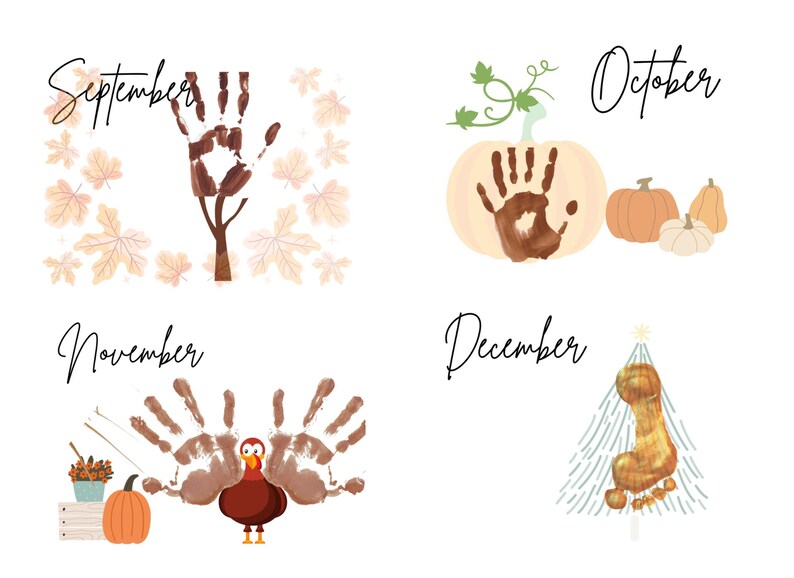 Handprint Calendar 2025 - Etsy