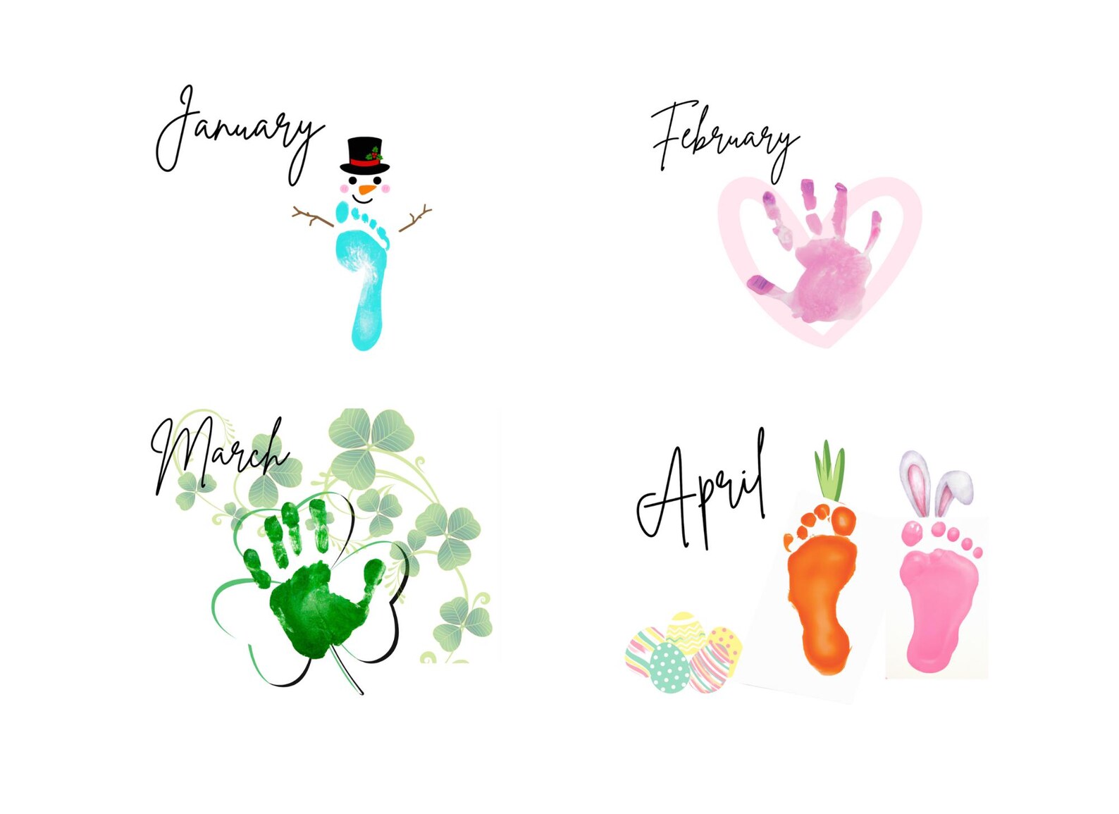 Handprint Calendar 2025 - Etsy