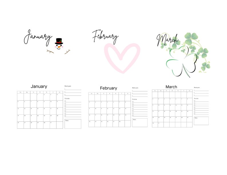 Handprint Calendar 2025 (downloadable) - Etsy