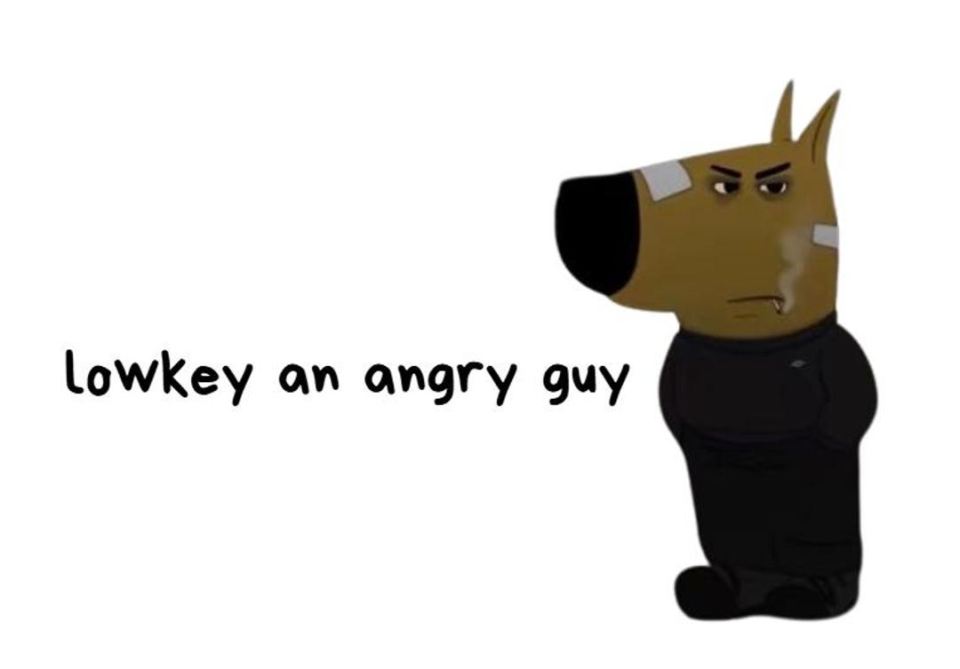 Im Lowkey Just an Angry Guy Meme Png Transparent Background Chill Guy ...