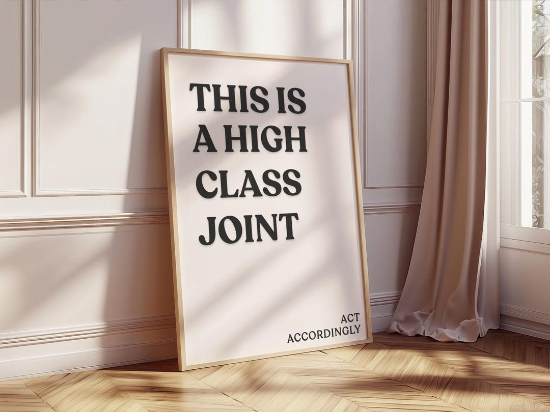 High Class Joint Print, Trendy Dorm Decor (digital Download) - Etsy