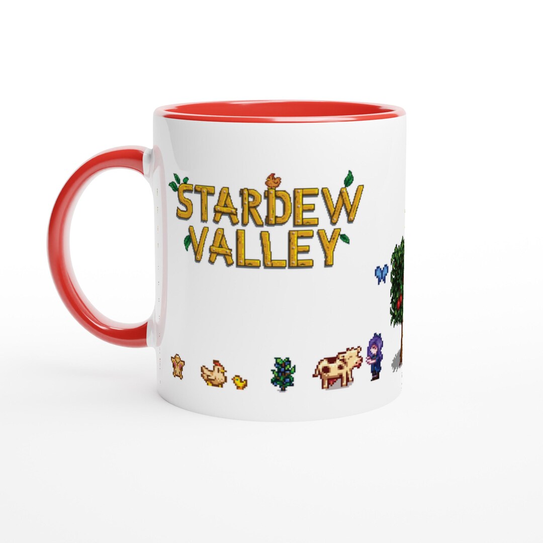 Stardew Valley White Mug | Crop, Character, Animal & Item Icons | Cute ...
