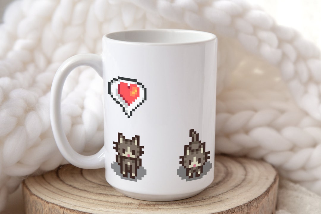 Stardew Valley Cats Mug | Ginger Tabby Cat | SDV Sprites | Emotes ...