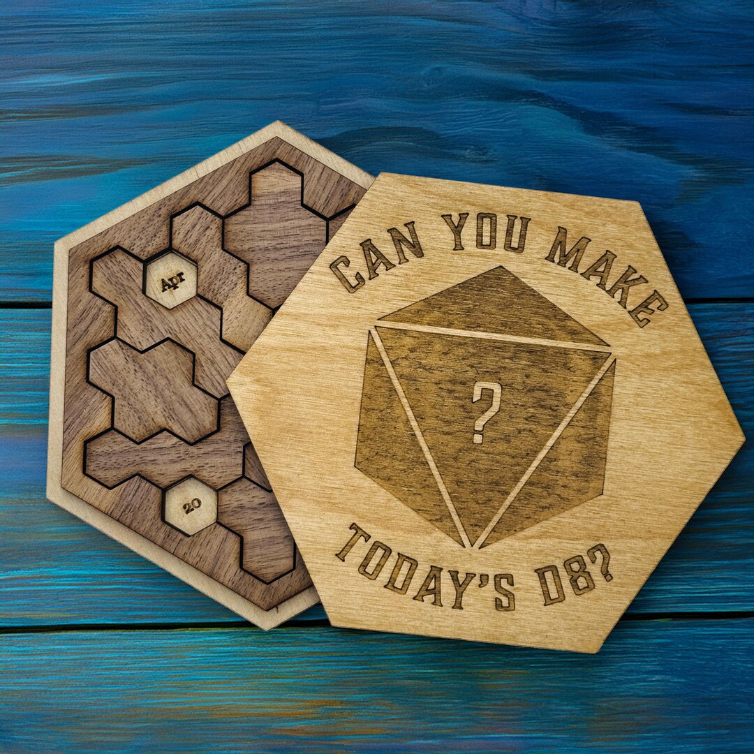 Dnd Wooden Date Puzzle | D&D Pun Engraving | Personalised Calendar ...