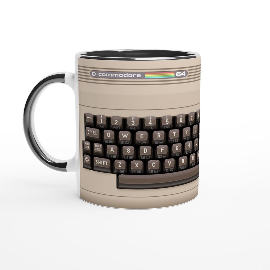 Commodore 64 Keyboard Mug | 8 Bit Retro Computing | Vintage Gaming ...
