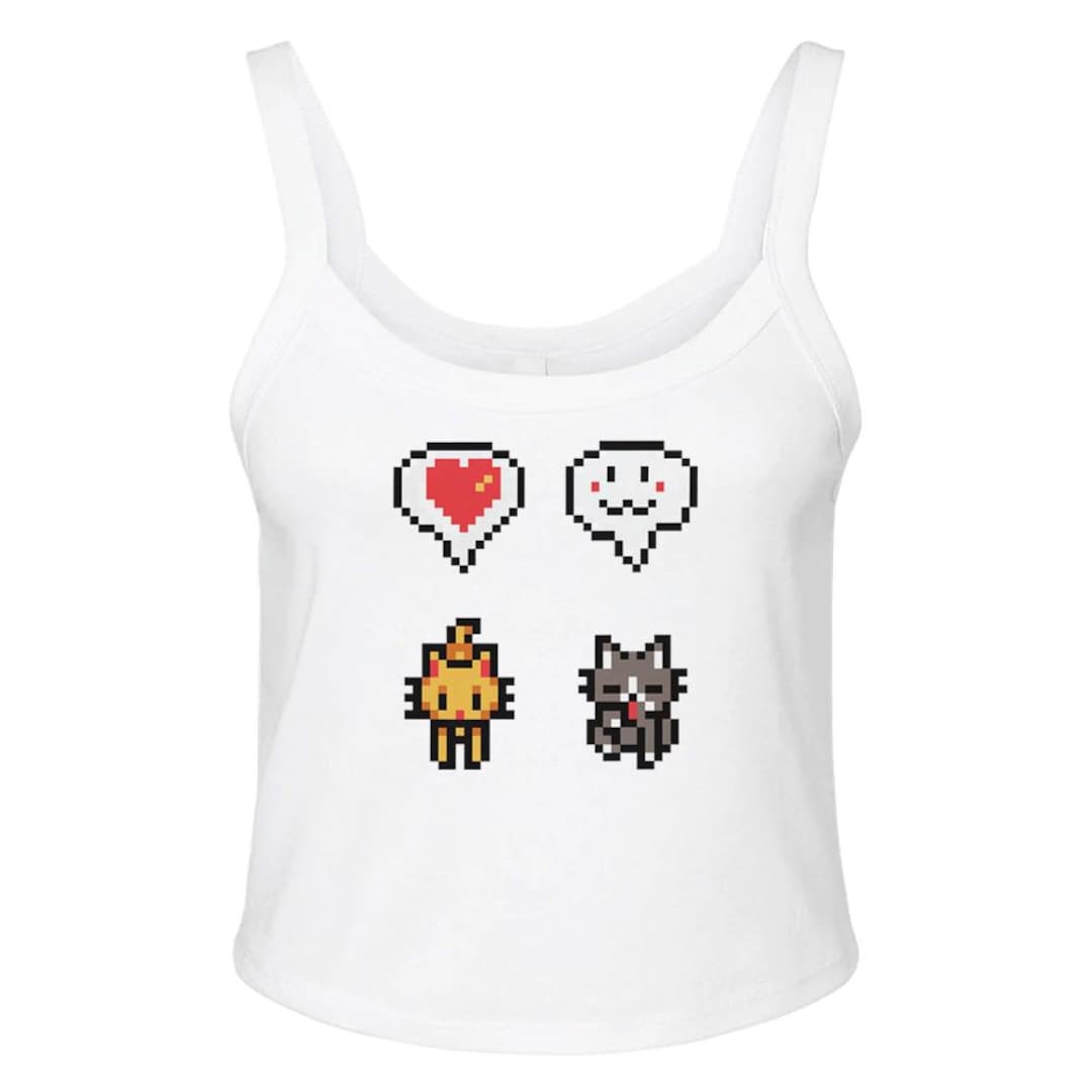 Stardew Cats Tank Top Strappy Vest Pixel Art SDV Gift Ladies Top - Etsy