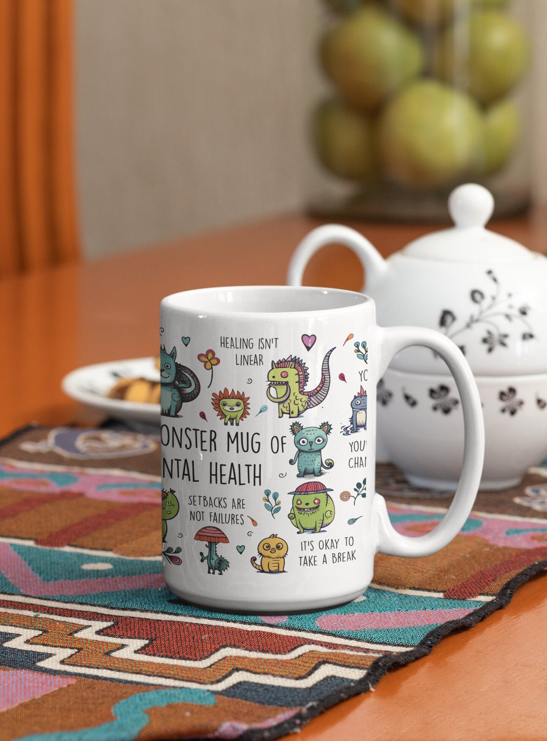 The Monster Mug of Mental Health 11oz / 15oz Affirmation Mantras ...