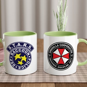Resident Evil Mug | Umbrella Corporation & S.T.A.R.S. Logo | Horror ...