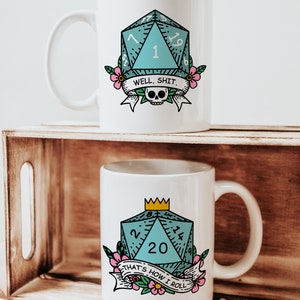 Dungeons and Dragons Mug Dnd Well Shit Thats How I Roll 11oz/15oz ...