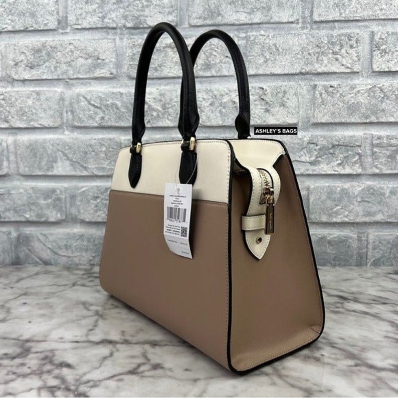 Kate Spade Madison Colorblock Medium Satchel Crossbody in Toasted ...