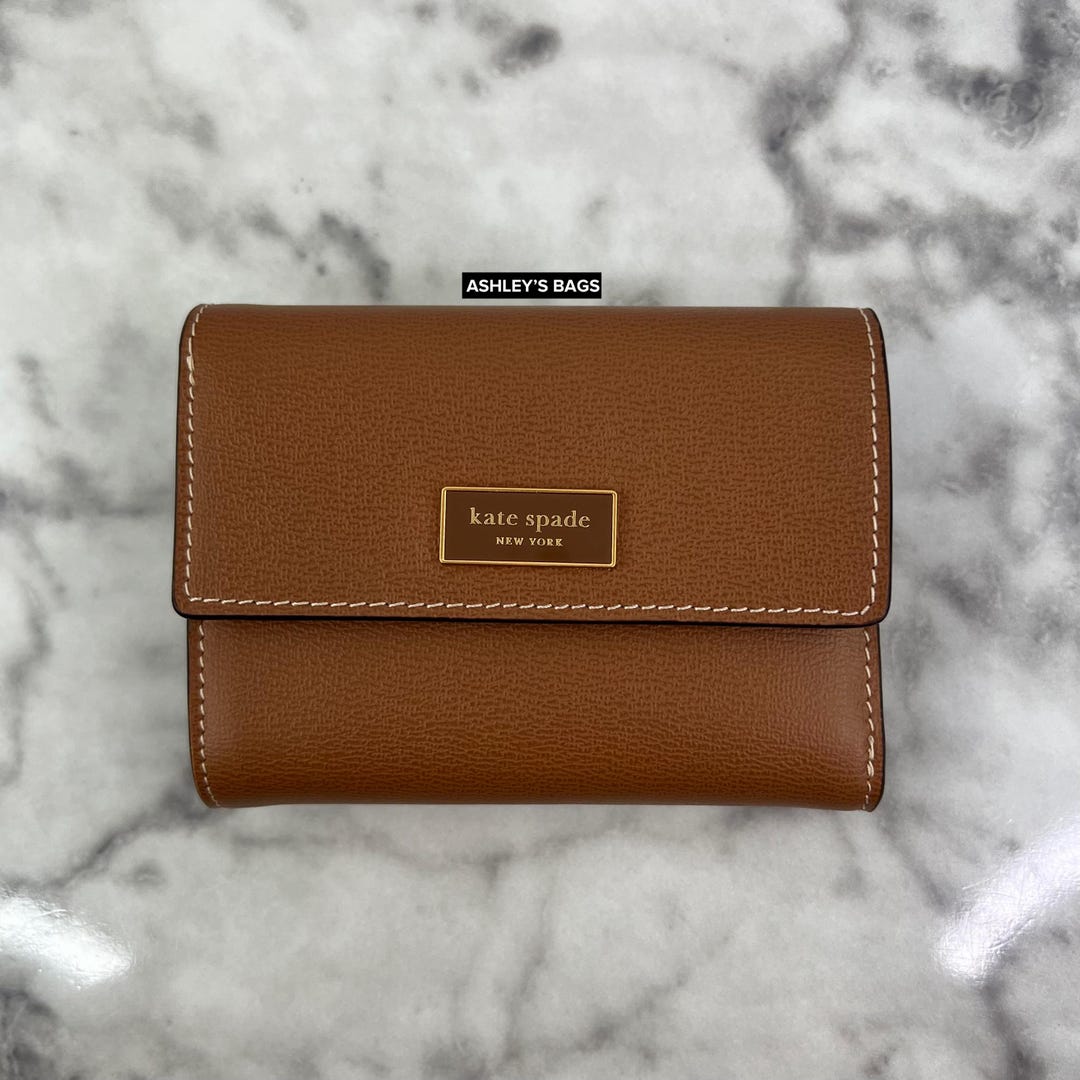 Kate Spade Katy Bifold Flap Wallet in Allspice Brown - Etsy