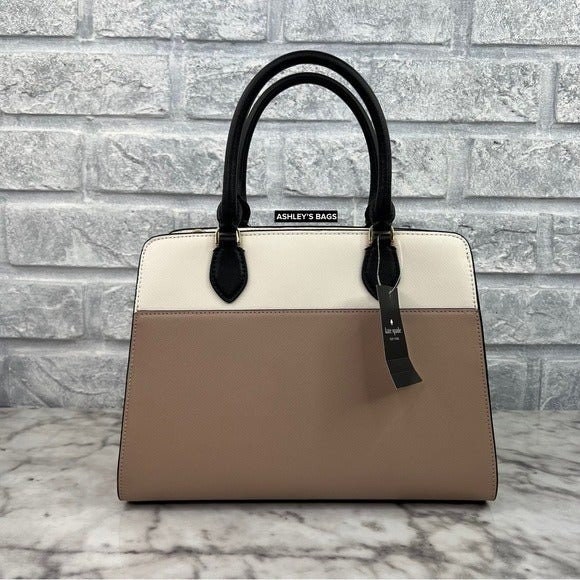 Kate Spade Madison Colorblock Medium Satchel Crossbody in Toasted ...