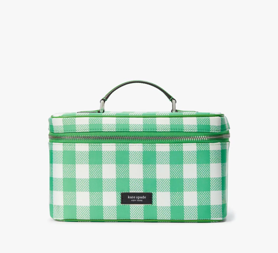 Kate Spade Sam Icon Gingham Field Vanity Kit in Candy Grass Multi - Etsy