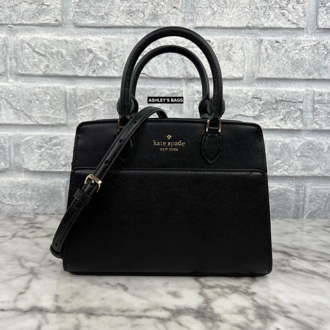 Kate Spade Madison Medium Satchel Crossbody in Black - Etsy