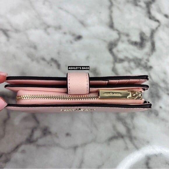 Kate Spade Madison Medium Compact Bifold Wallet in Conch Pink - Etsy