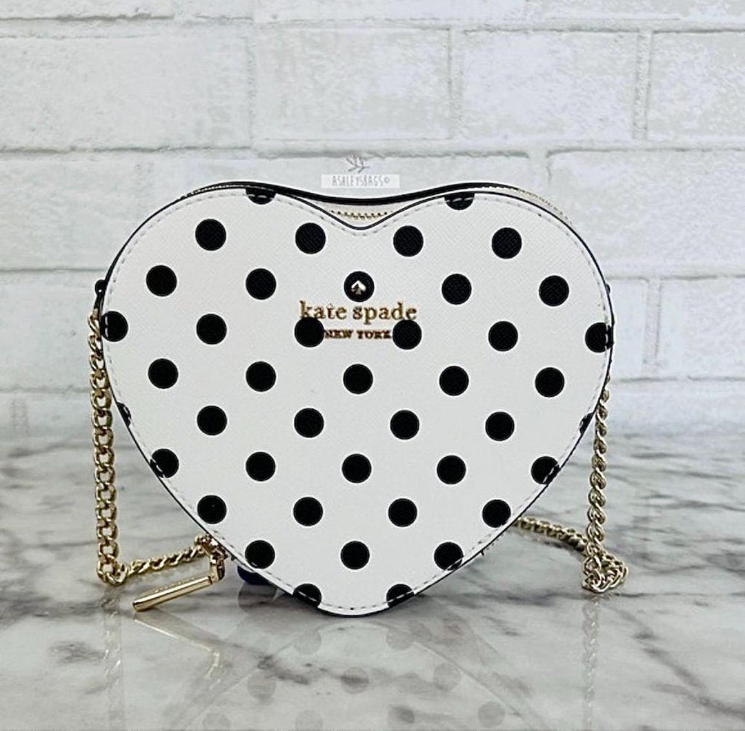 Kate Spade Love Shack Mini Heart Polka Dot Crossbody - Etsy