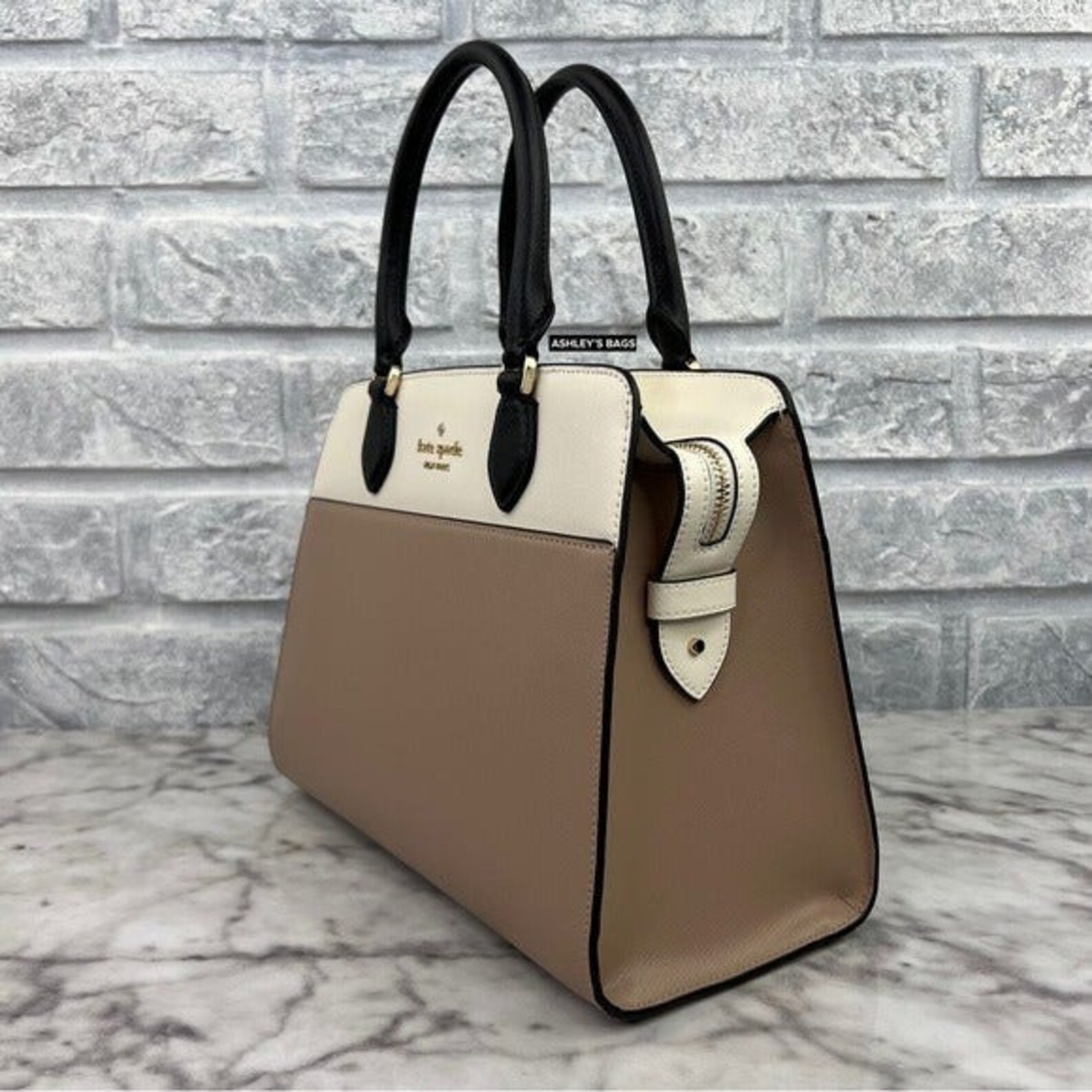 Kate Spade Madison Colorblock Medium Satchel Crossbody in Toasted ...