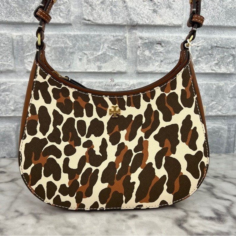 Tory Burch Emerson Printed Shoulder Bag in Leopard Print - Etsy