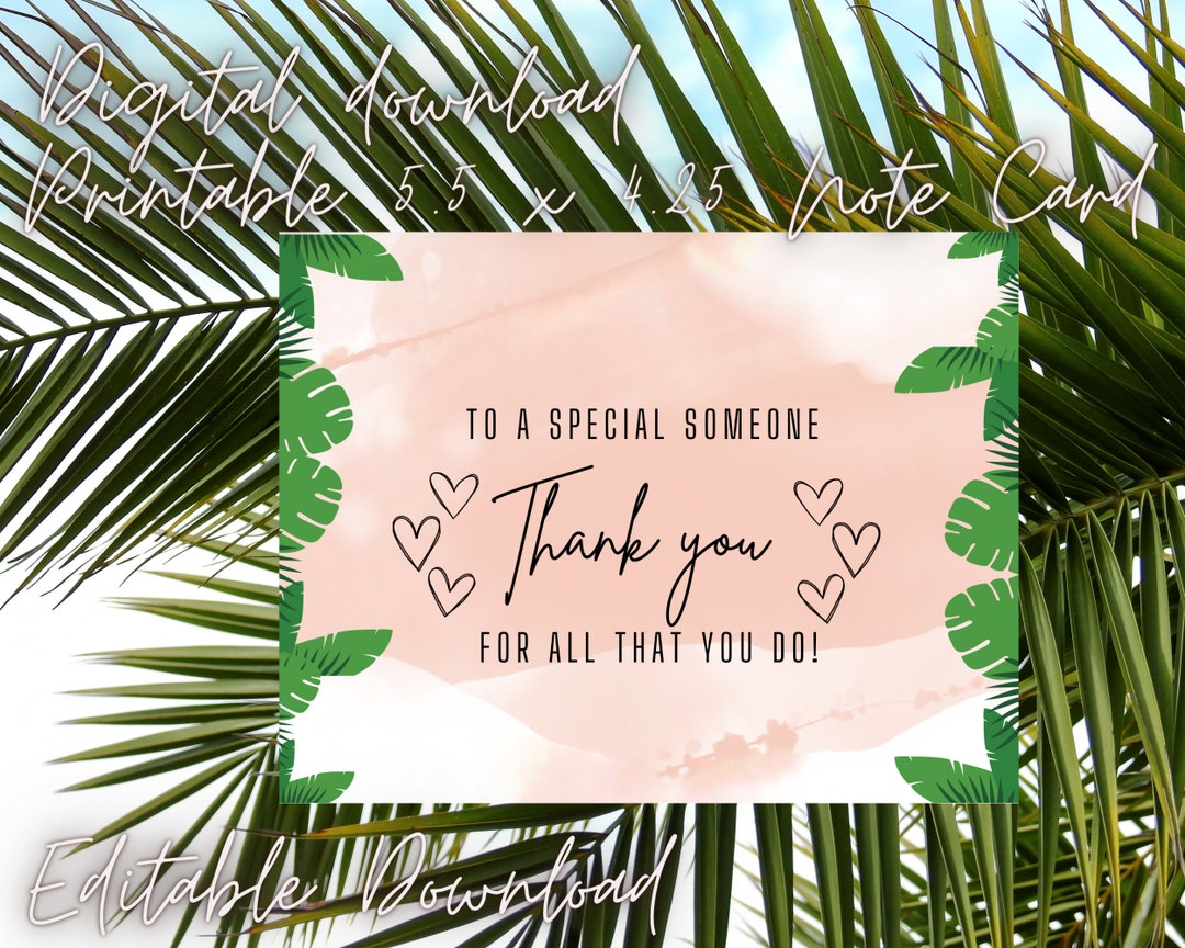 Special Thank You Note Card - Etsy