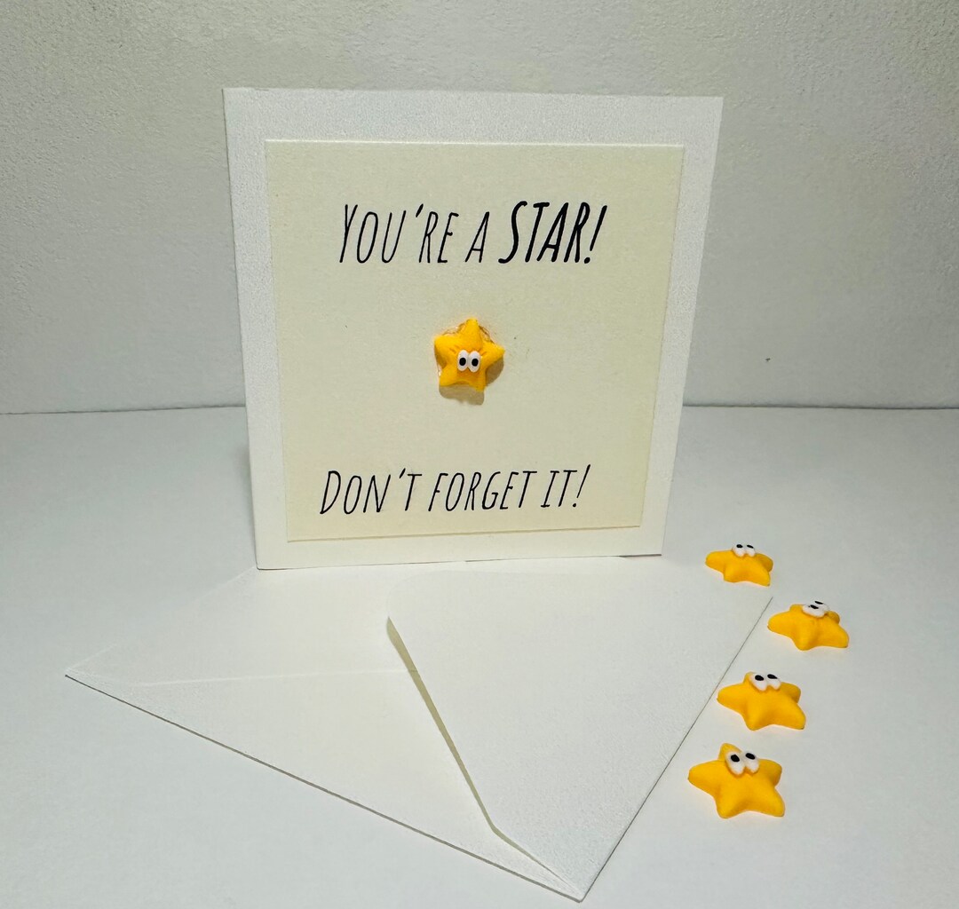 You're a Star Motivational/ Thank You/ Friendship Mini Card and ...