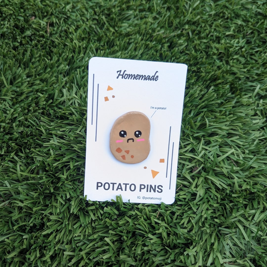 Sad Potato Pin - Cute, Kawaii, Sad Potato With Disappointed Frown ...