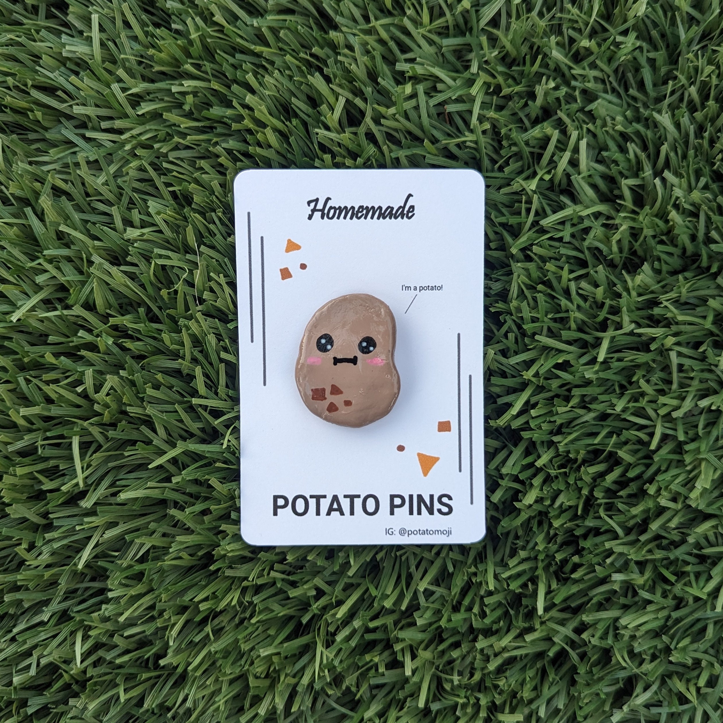 Cute Potato Pin - Kawaii Potato - Handmade Clay Pin - Great Gift - Etsy