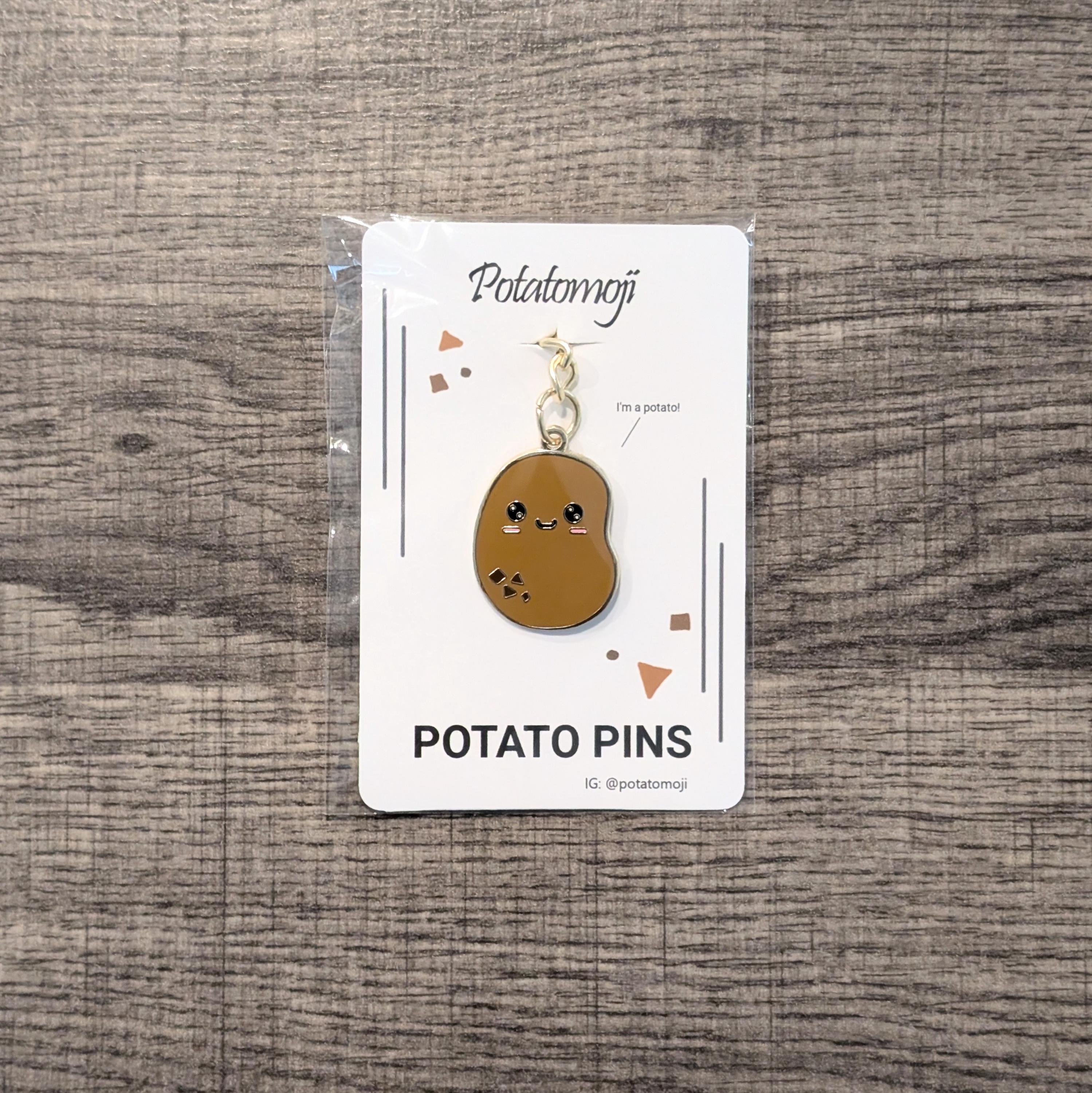 Happy Potato Keychain - Cute, Kawaii Brown Potato With Smile - Hard ...