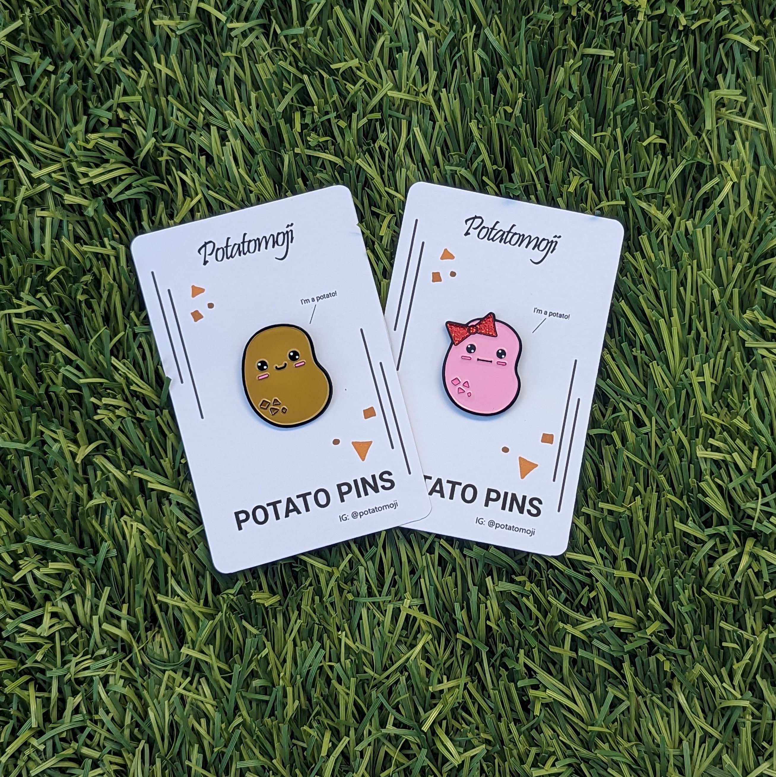 Potato Boy and Girl Enamel Pin Combo Set Cute Kawaii Boy - Etsy