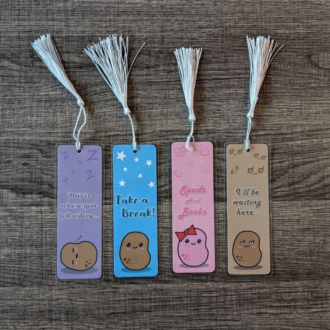 Potato Bookmark Pack - Laminated, High Quality - Cute Potato Bookmarks ...