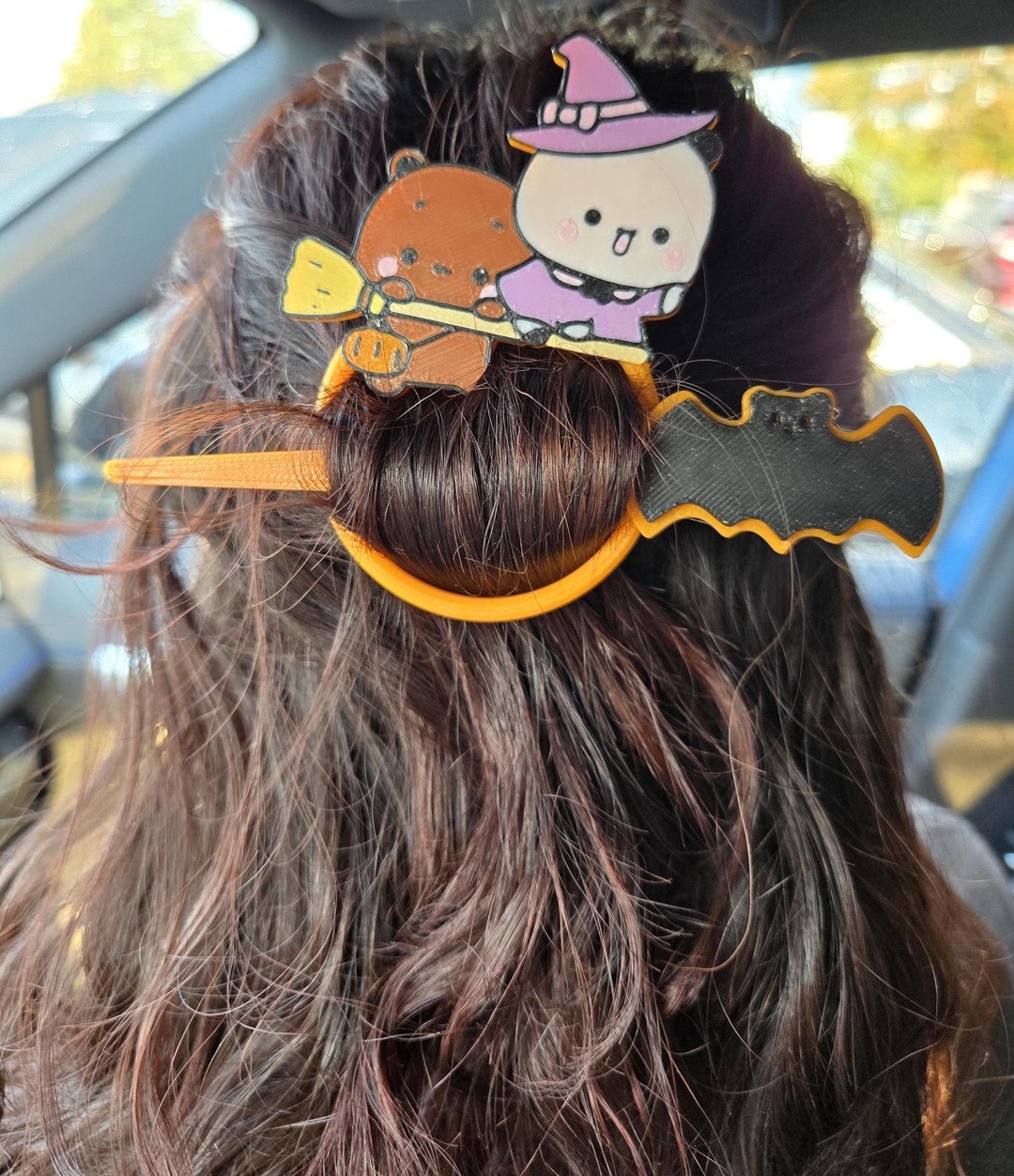 Cute 3D Printed Bubu and Dudu Halloween Hair Pin Spooky Barrette for ...