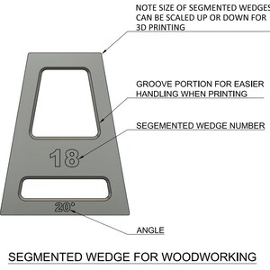 Segmented 7.5 Degree Angle Wedges for Woodturning Bowl, Rings Etc ...